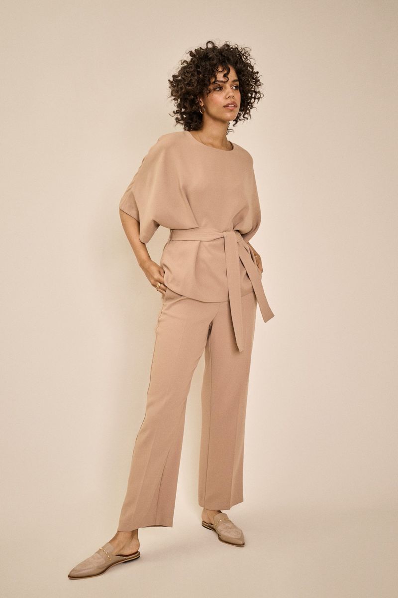 The box fit and mid/high-rise pants